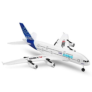 New A380 Airplane 2.4G 3Ch Fixed Wing Outdoor A120-A380 RC Plane Toys (Two Batteries Without Light)
