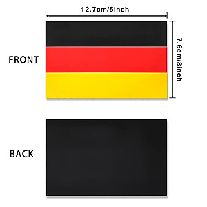 JBCD Germany German Flag Magnet Decal - for Car Truck or SUV (3 Pack, 3x5 Inches)