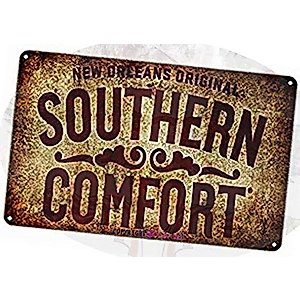 TSOSK Retro Metal tin Sign New Orleans Original Southern Comfort Safety Aluminum Sign,Cave,Bar,Club, Home Wall Art Metal Tin Sign 8x12 inches