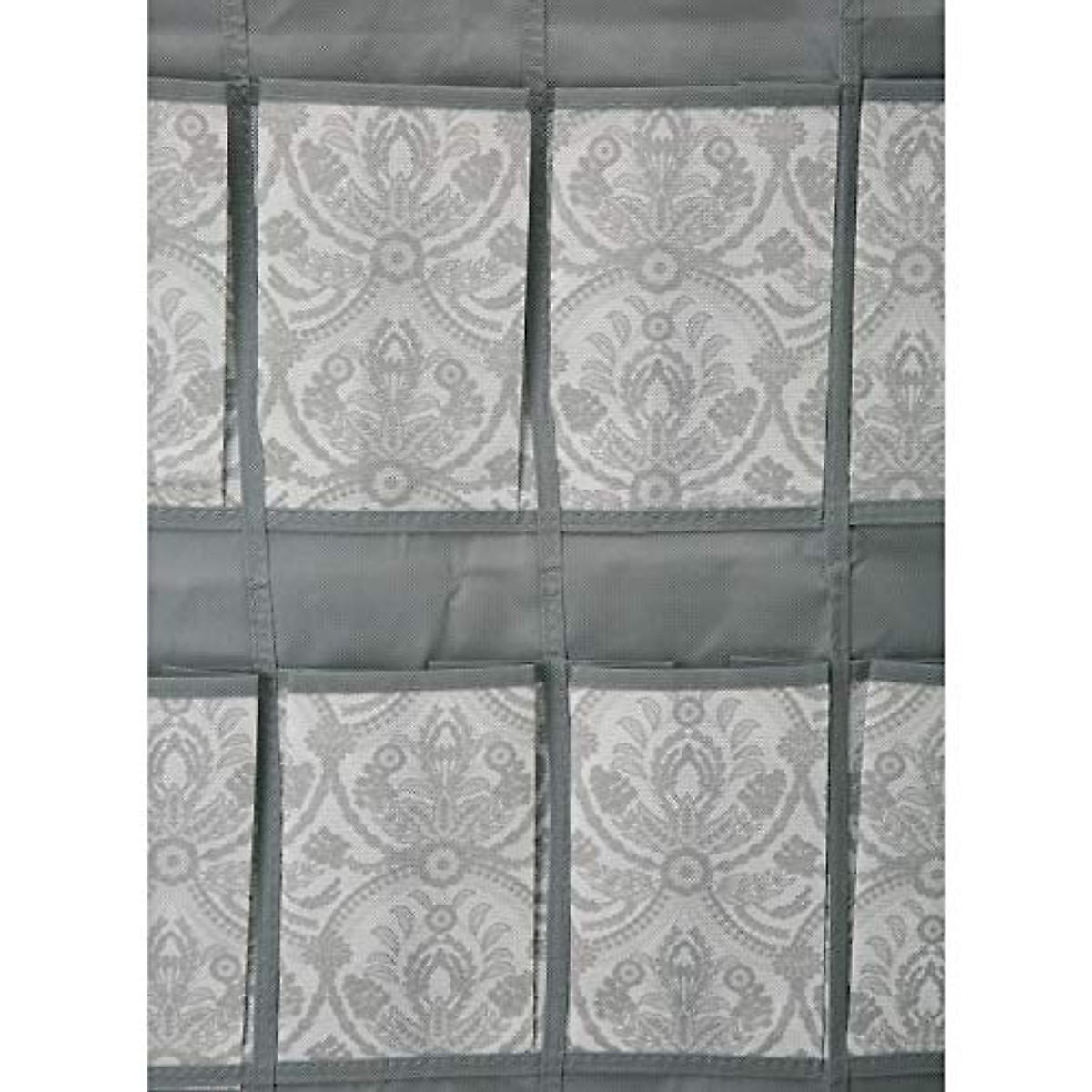 Laura Ashley Non-Woven 20 Pocket Shoe Organizer | Almeida Closet Storage | Foldable | Great for Inside Closet | Hung Behind Door | Organizes Shoes | Sneakers | Accessories | Dove Grey