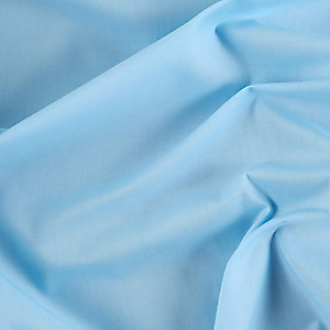 60" Poly Cotton Broadcloth Baby Blue, Fabric by the Yard