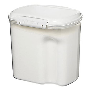 Sistema Flour and Sugar Storage Containers for Pantry with Lids and Measuring Cup, Dishwasher Safe, 10.2-Cup, White