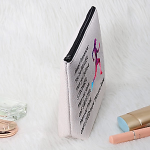 Running Gifts for Her Running Lover Gifts Runner Makeup Bag Cosmetic Pouch Cross Country Running Gift for Runners Teens Women Zipper Pouch Travel Toiletry Bag Organizer (Runner Cosmetics Bag)