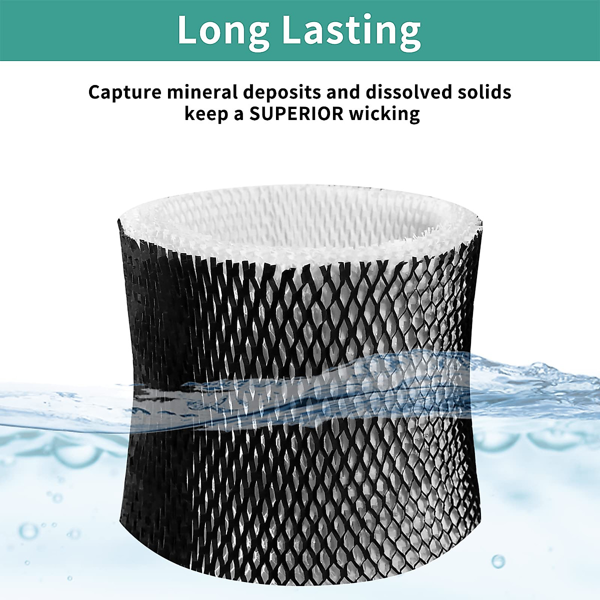 SUNRRA HWF64 Humidifier Filter for Sunbeam Humidifier Filter B, SCM1746, Long-Last & Sturdy, Fits Holmes HM1746, HM-1745 and Bionaire BWF64, 3 Pack