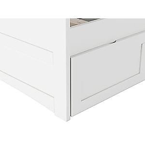 Acadia Twin Wood Daybed with Set of 2 Drawers in White