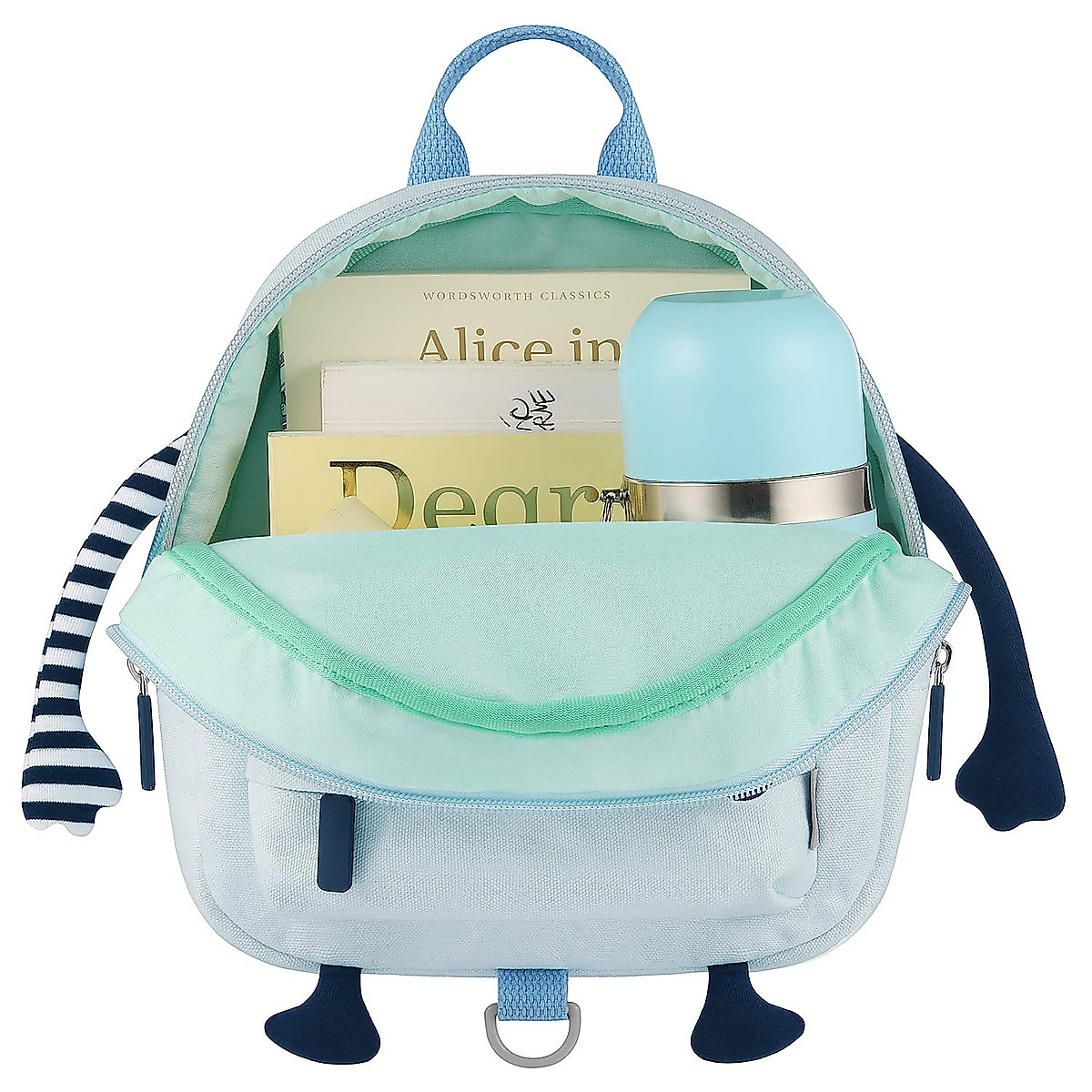 GAGAKU Toddler Backpack with Leash - Mini Kids Backpacks for Boys 2-5 Years Child Safety Backpack 3D Cartoon Animal Anti-Lost Preschool Backpack - Blue