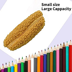 sikiwind Plush Pencil Case, Fluffy Stationery Cover Cute Makeup Pouch Holder Teen Girls Boys Students Storage Bag for Coin Purse Pencil Cosmetic Pencil Cases for Teenage Girls