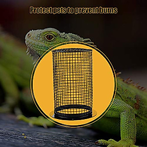 Wchiuoe Reptile Lamp Cover, Round Reptile Anti-Scald Lamp Cover Heater Guard for Heating Light Reptile Protection, Heating Bulb Guard Pet Scald Prevention