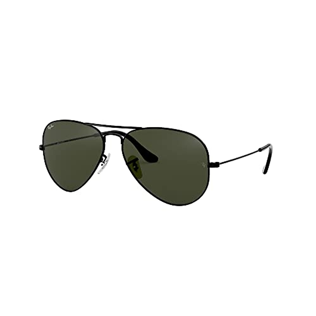 Ray-Ban RB3025 Classic Aviator Sunglasses, Black/G-15 Green, 58 mm
