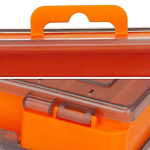 Grebest Fishing Lure Box,Fishing Box Storage Double-Sided Fishing Tackle Box Lure Bait Hook Accessories Storage Organizer for Angling Outdoor Fishing Orange One Size