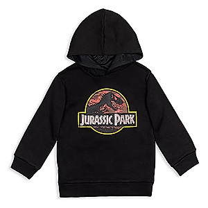 Jurassic Park Toddler Boys Fleece Hoodie Black 5T