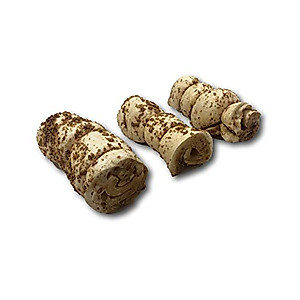 Top Dog Chews – 6” Buffalo Beef Cheek Rolls with Bully Dust Sprinkles, 5 Pack, Long Lasting Dog Bones for Aggressive Chewers, Rawhide Free Dog Treats