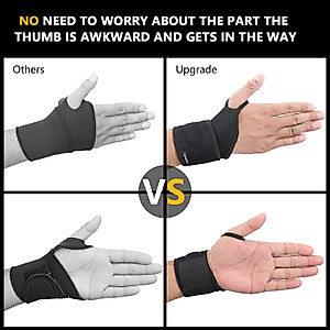 Carpal Tunnel Wrist Brace,2 Pack Adjustable Wrist Compression Strap and Wrist Brace Sport Wrist Support for Fitness, Carpal Tunnel Arthritis, Tendonitis, Weightlifting,Pain ReliefWear Anywhere Wrist