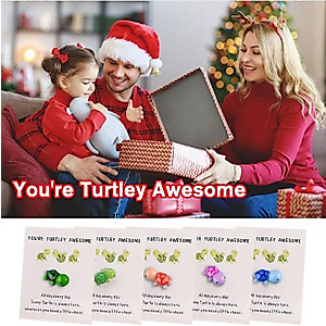 Green Mini Pocket Hug Turtle,Thank You Note Cards Greeting Card Mini Sea Turtle Figure Pocket Hug Gift for Friends and Family Cards and Card Stock, Greeting Cards