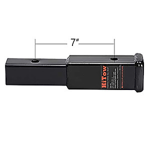 HITOWMFG Trailer Hitch Receiver Tube Extenders for 2" Receiver, 7" Length, 3500 lbs. (Include pin&Clip)