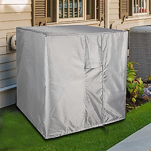 Homydom Air Conditioner Covers for Outside Units Fits up to 30"x30"x32" Full Winter AC Unit Covers Outdoor Protection