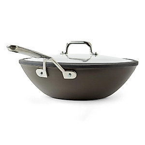 Misen Pre-Seasoned 12" Carbon Steel Wok - Naturally Nonstick - Perfect Size for Any Home Kitchen - Small Flat Bottom - Ergonomic, Stay-Cool Handles - Ready to Use, Compatible with All Cooktops