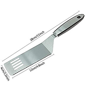 Cake Server Pie Server Spatula Set, Stainless Steel Cake Cutter Cut and Serve,Serrated Spatula and Pizza Cut Turner Lift Transfer Pie Shovel Server