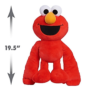 Sesame Street Monster Hugs Elmo 2-pound Weighted Sensory 19-inch Snuggly Plush, Kids Toys for Ages 18 Month, Amazon Exclusive by Just Play