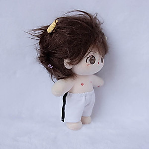 niannyyhouse 10cm 15cm 20cm Plush Doll Clothes Contrast T-Shirt Pants Sportswear Set Soft Stuffed Plush Toy Dress Up Accessories (a2, 20cm)