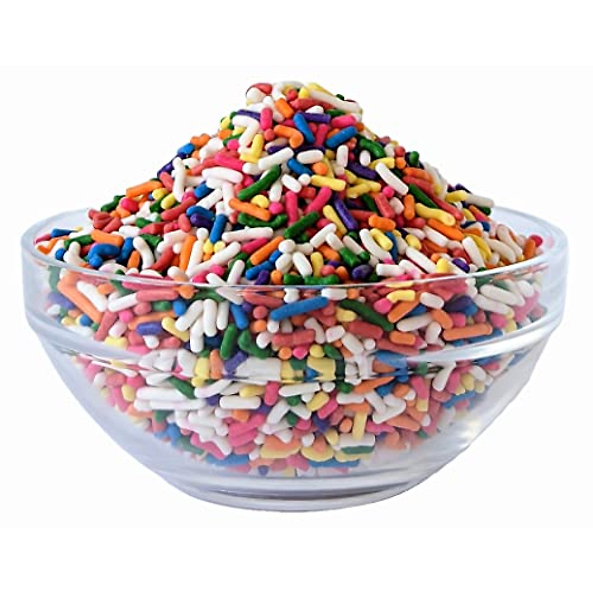 Medley Hills Farm Rainbow Sprinkles in Reusable Container 2.2 Lbs. - Great Bulk Rainbow Sprinkles for Cake Decorating - Sprinkles for Cookie Decorating - Brownies and ice Cream toppings