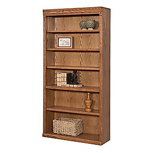 Martin Furniture Huntington Oxford 72" Open Bookcase, Wheat Finish, Fully Assembled