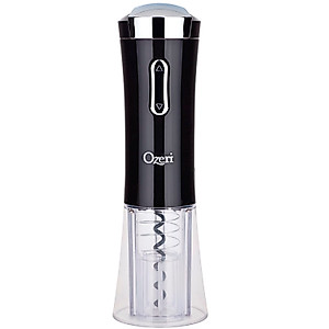 Ozeri Nouveaux Electric Removable Free Foil Cutter Wine Opener, Black