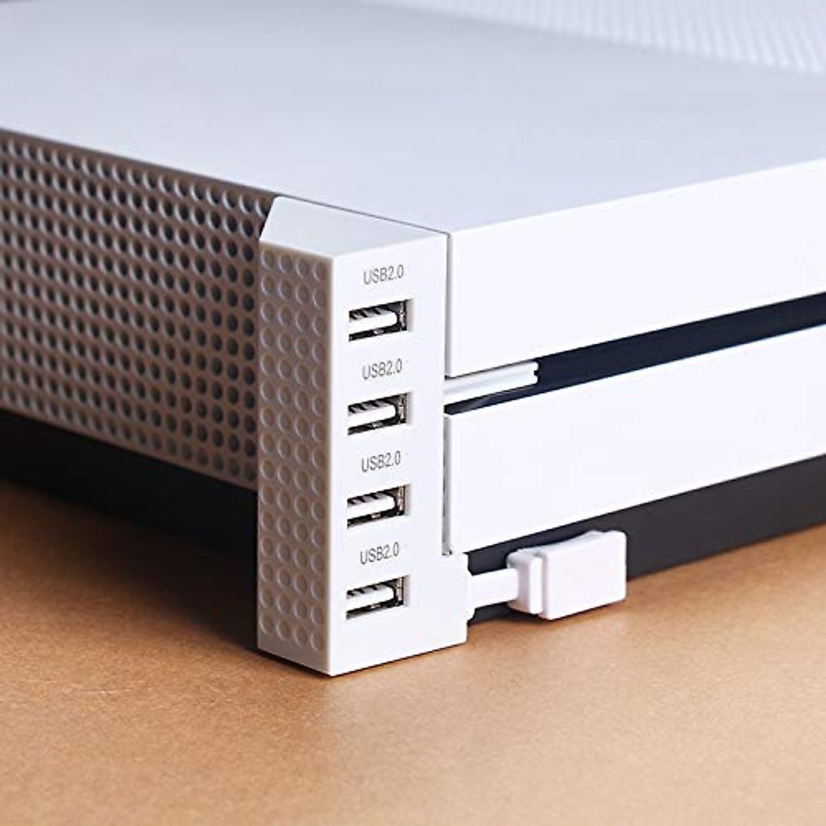 OSTENT USB Hub 2.0 4 Port Splitter Expansion Adapter for Microsoft Xbox One S Console