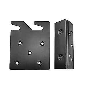 DERRILLA Bed Frame Bed Post Double Hook Slot Bracket, Bed Rail Hardware Attachment Brackets for Wooden Bed Frame-Set of 2