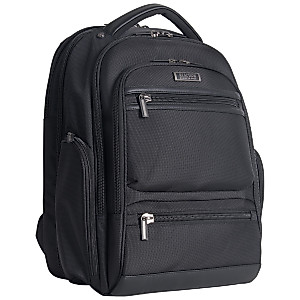 Kenneth Cole REACTION ProTec Travel Laptop 17" Computer Bag for Men & Women Casual Work/School/College Bookbag Day Pack, Black Business Backpack