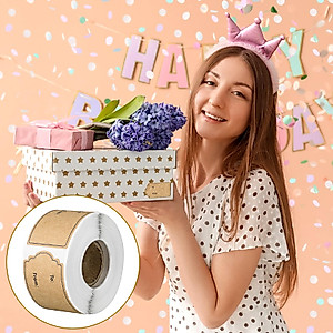 1"x2" to and from Gift Tag Stickers, 300pcs/Roll Natural Brown Kraft to from Present Labels Name Tag Label Stickers for Weddings Present Gift Wrapping Cards (Style 2)