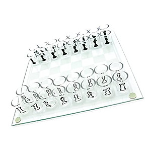 Nirelief Chess Set for Adults, Chess Board, Chess Sets Glass Chess Set Chess and Wine Cup Game Shot Drinking Glass Chess Set for Adult