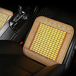 BARUYO Car Bamboo Seat Cushion, Bamboo Bath Mat, Summer Bamboo Comfort Chair Cover Mat, Environmental Protection Bamboo Massage Cushion (White)