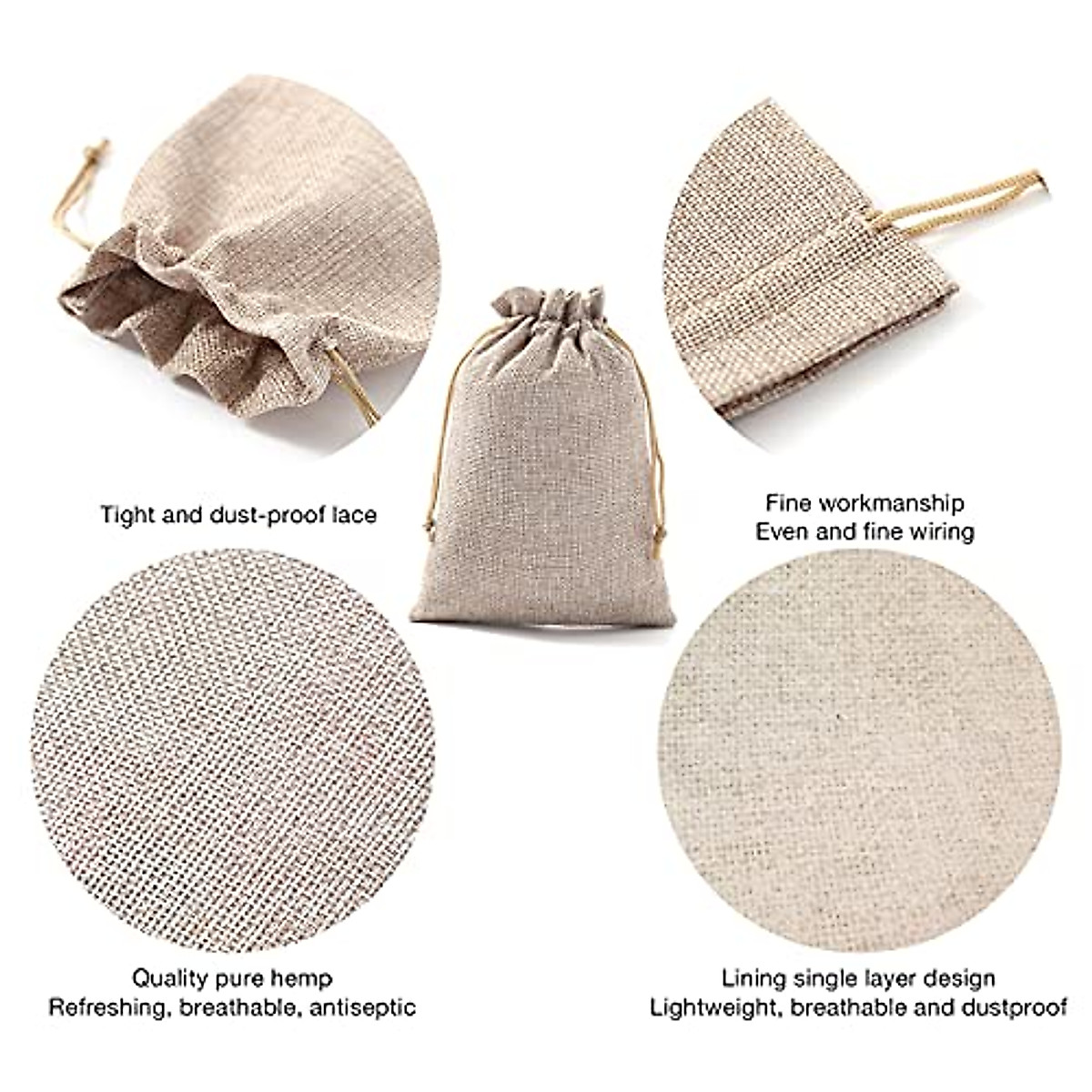 YoungJewl 24 Burlap Bags with Drawstring Mixed Color Drawstring Gift Bag Jewelry Pouch Hessian Bags Burlap Sacks for Wedding Party Favors DIY Craft(5x7Inch)