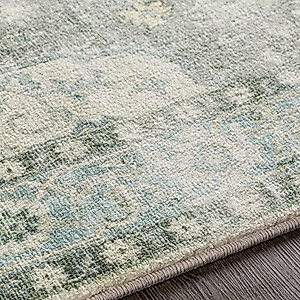 Mark&Day Area Rugs, 8x10 Heiereind Traditional Sage Area Rug Green Gray Blue Carpet for Living Room, Bedroom or Kitchen (7'6" x 9'6")