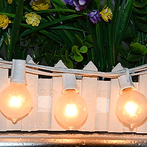 Pallerina G40 Frosted Replacement Bulbs, 25 Pack 5 Watt G40 Replacement Light Bulbs for string lights with 12/C7 Candelabra Base, G40 Incandescent Bulbs for Indoor Outdoor Decorative