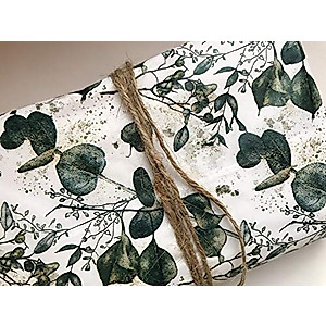 InsideMyNest Eucalyptus Botanical Tissue Paper Sheets 30x20 Gift Wrap Box Filler (50)