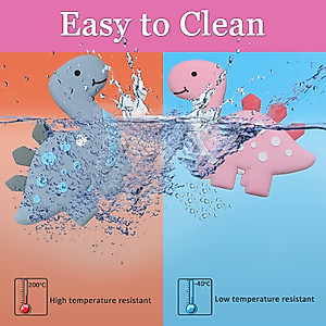 Sensory Chew Necklaces for Kids, Boys, and Girls - 2 Pack Dinosaur Silicone Chewy Toys for Autism, ADHD, SPD, Oral Motor Chewing Necklaces for Adults