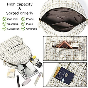 I IHAYNER Mini Backpack for Women Small Backpack for Teen Girls Fashion Backpack Purse Designer Travel Bag Ladies Satchel Bag Khaki