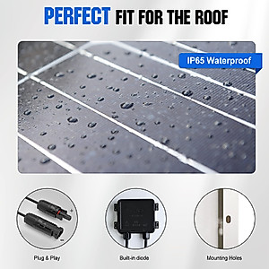 ECO-WORTHY 200 Watts 12 Volt/24 Volt Solar Panel Kit with High Efficiency Monocrystalline Solar Panel and 30A PWM Charge Controller for RV, Camper, Vehicle, Caravan and Other Off Grid Applications