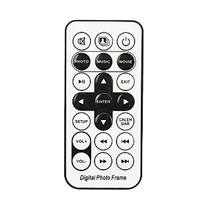 Smart Digital Photo Frame Adjustable Brightness Black Electronic Album Video Music Remote Control 100‑240V 10 Inch with Clock Calendar for Bedside Table (US Plug)