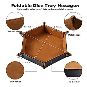 DND Dice Set - FUNCYboo 6 * 7 Sets(42 Pieces) of d&d dice for Dungeons and Dragons Tabletop and Other Tabletop Games. DND dice Comes with 15 DND Gold Coins and Gems