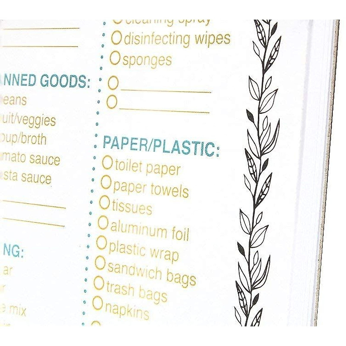 Magnetic Grocery List Pad for Fridge (100 Sheets, 9.25 x 6.25 In, 2 Pack)