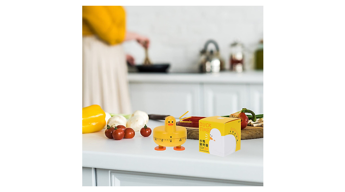 Angoily Yellow Duck Timer: Cute Mechanical 60-Min Kitchen Helper