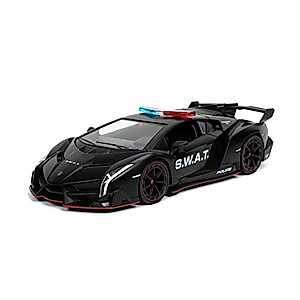 Jada Toys Hyperspec 1:24 Lamborghini Veneno S.W.A.T. Die-cast Car, Toys for Kids and Adults