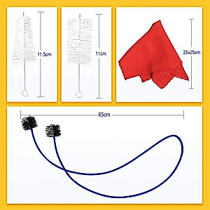 Webetop Trumpet Cleaning Kit, Care Your Trumpet with Valve Oil, Brass Polishing Spray, Slide Grease, Brushes