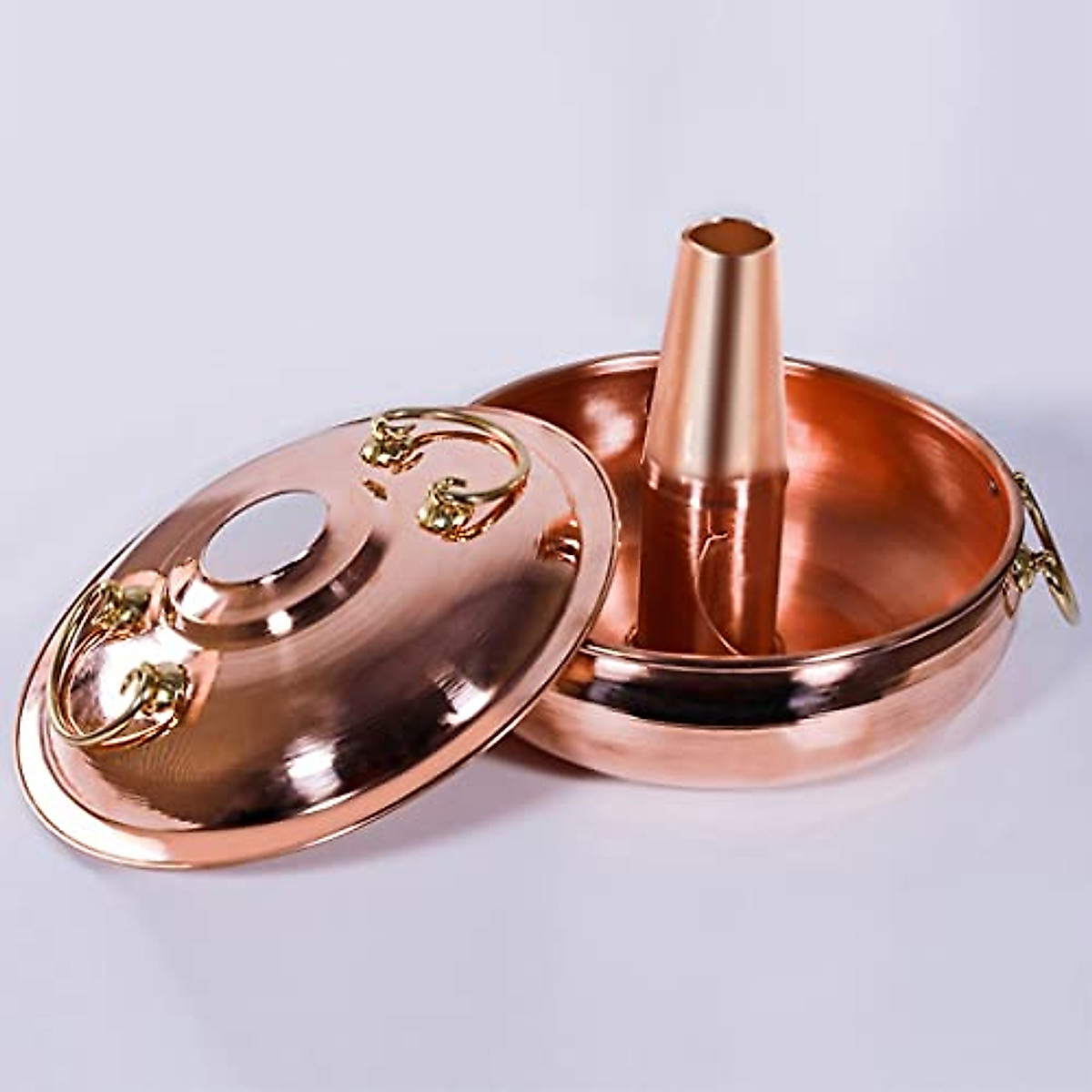 Chafing Dishes Induction Cooker Copper Hot Pot, Thickened Clear Soup Pot Mandarin Duck Pot Induction Cooker Gas Universal Copper Pot Household Copper Hot Pot (Color : B, Size : 28cm)