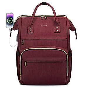 LOVEVOOK Laptop Backpack for Women Teacher Backpack Nurse Bag,Work Bag Backpack Purse Bag Anti-Theft Travel Backpack with USB Charging Port,14 Inch Backpack for College Business Casual