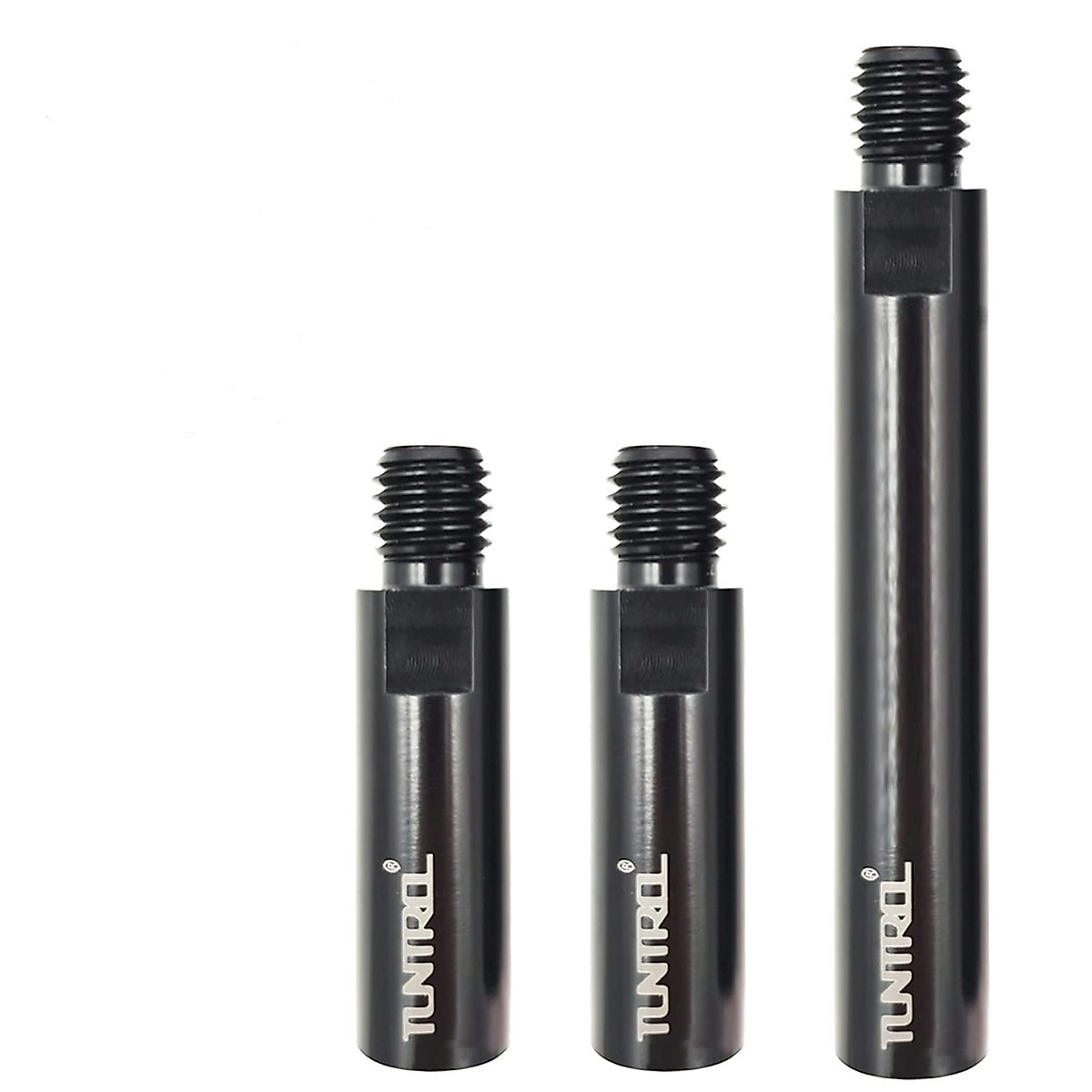 TUNTROL 5/8"-11 Thread Rotary Extension Shaft Set, 5" & 3" & 3" Aluminum Connecting Rod Extender for Car Polisher, Angle Grinder, Backing Plate