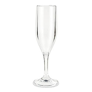 G.E.T. SW-1401-1-SAN-CL-EC BPA-Free Shatterproof Plastic Champagne Glasses, 6 Ounce, Clear (Set of 4)
